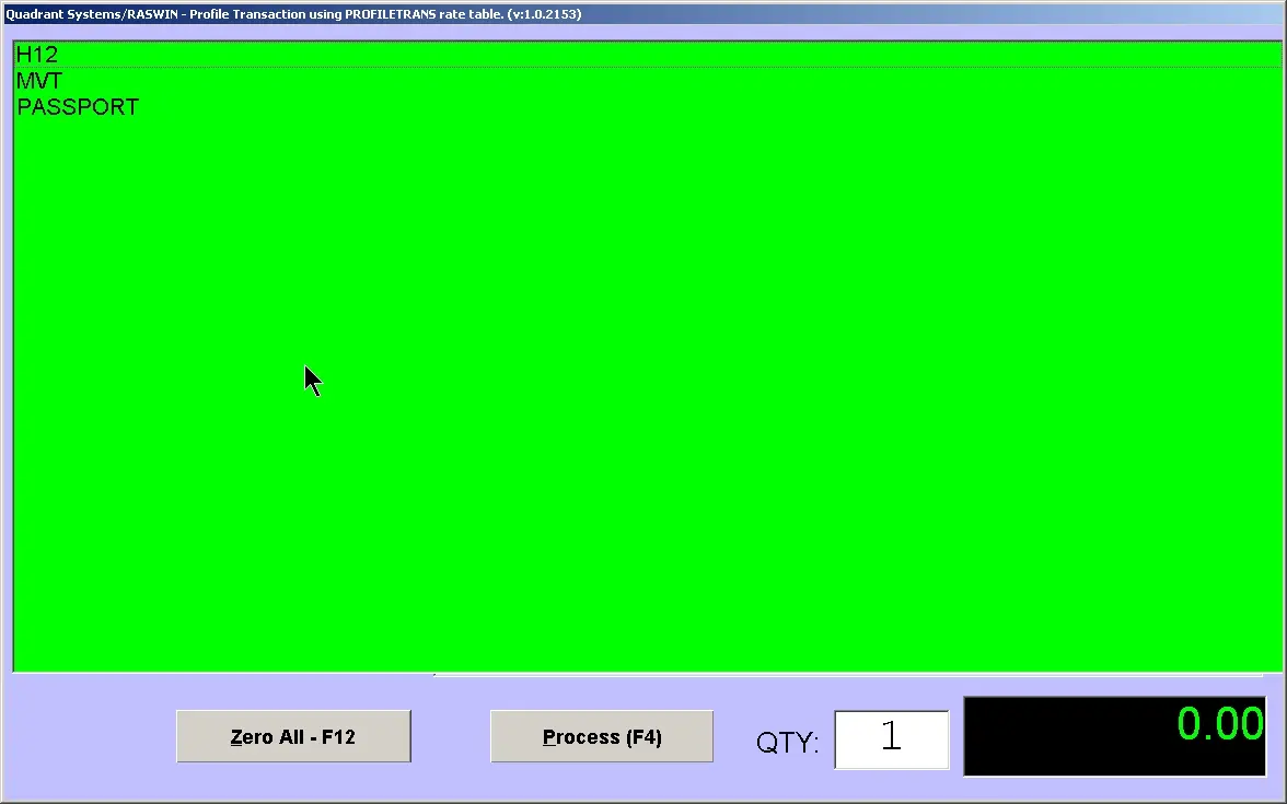 Quadrant Systems RASWIN - Section 5 - Receipt Processing